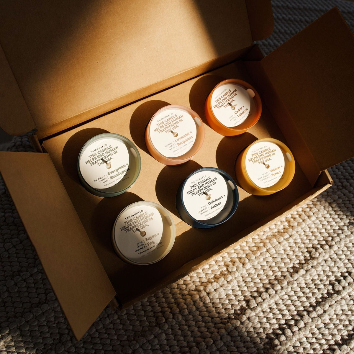 Aspen + Fog Soy Candle in a Matte Ivory Glass Tumbler - Calyan Wax Co.